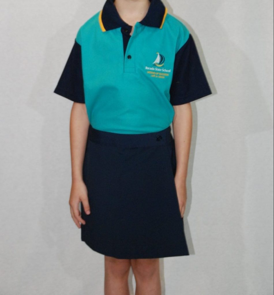 Bucasia School Polo, Jade/Navy - Uniform Solutions
